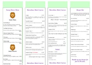 Menus - The Golden Lion